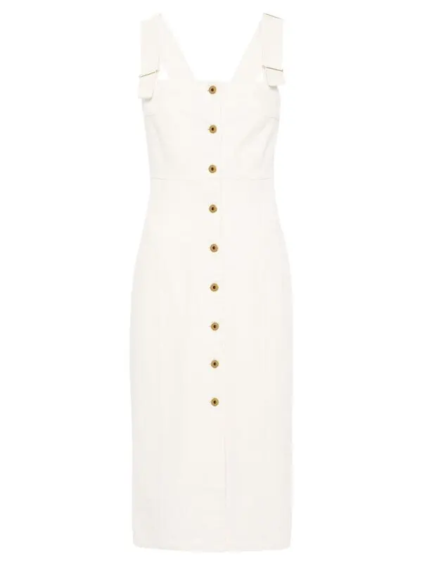 Patou Denim Dungaree Dress - Neutrals