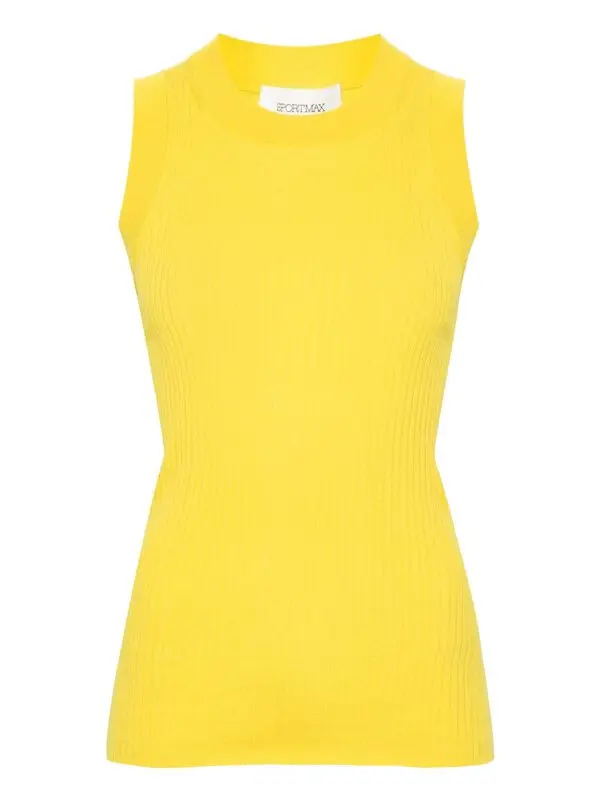 Sportmax Toledo Knitted Tank Top - Yellow