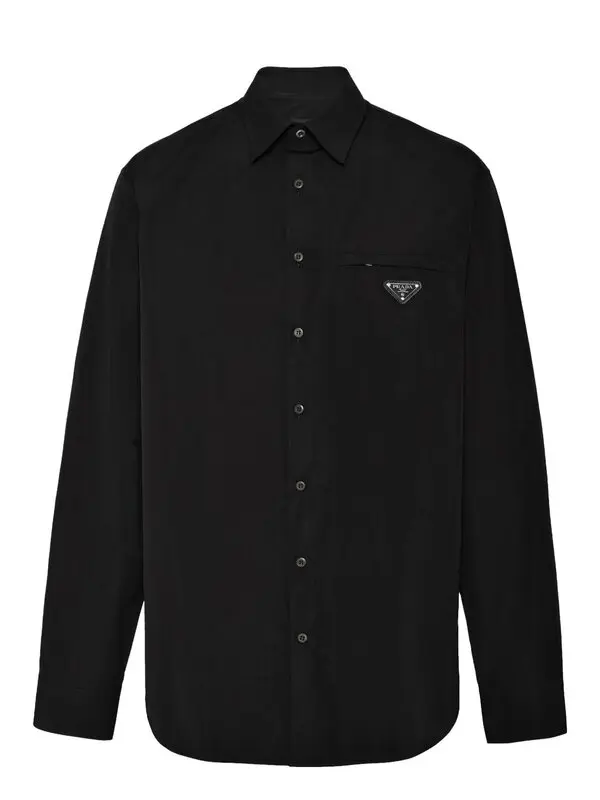Prada Triangle-logo Shirt - Black