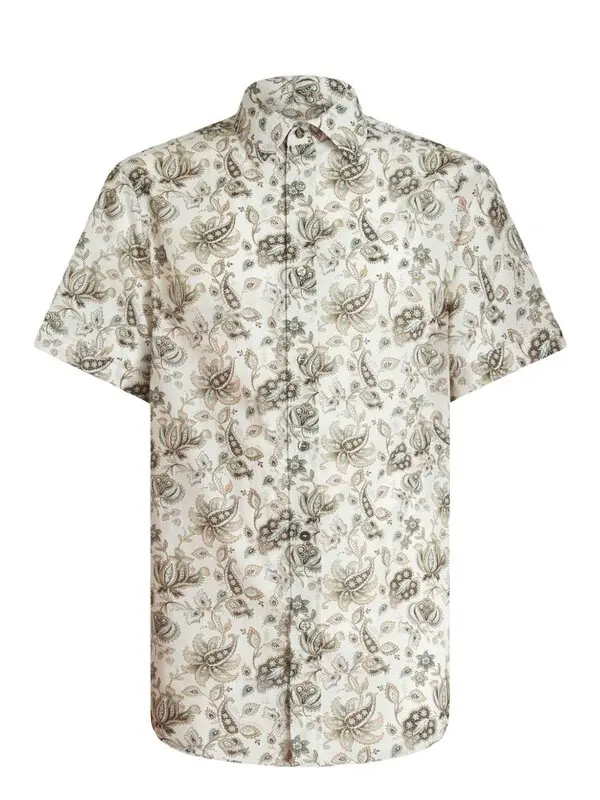 Etro Paisley-print Cotton Shirt - Neutrals