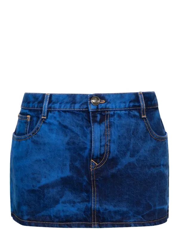 VIVIENNE WESTWOOD Tie-dye Denim Miniskirt - Blue