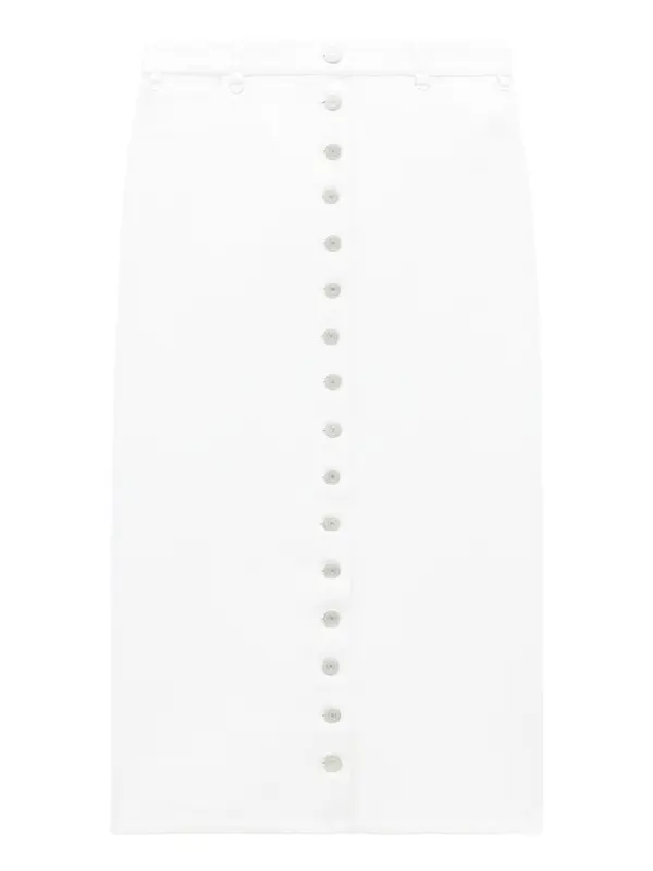 COURREGES Multiflex Patent-finish Midi Skirt - White