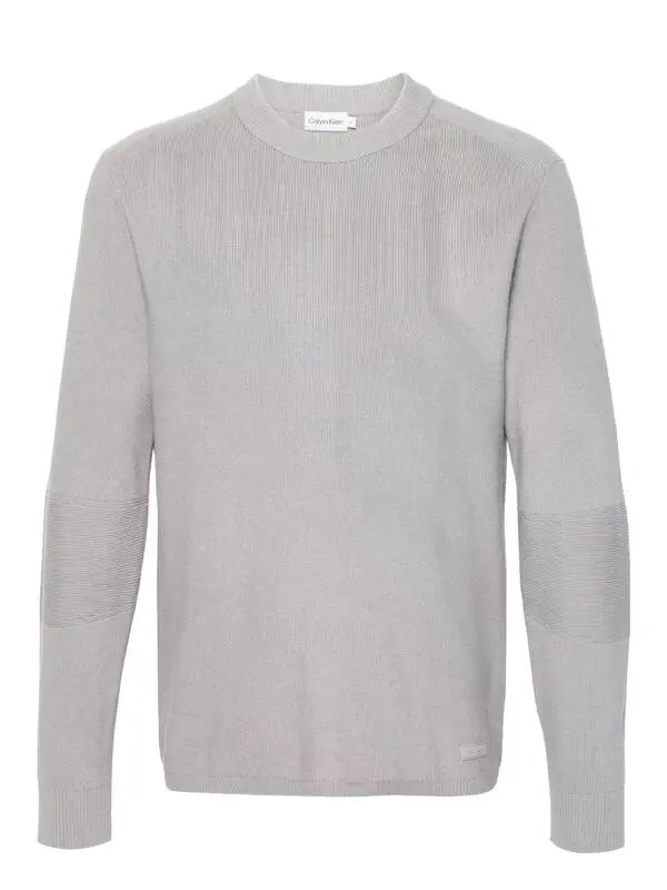 Calvin Klein Fine-knit Jumper - P8n Silver Sconce