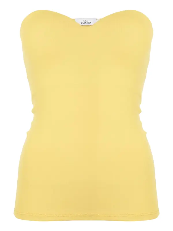 AMIR SLAMA Strapless Tube Top - Yellow