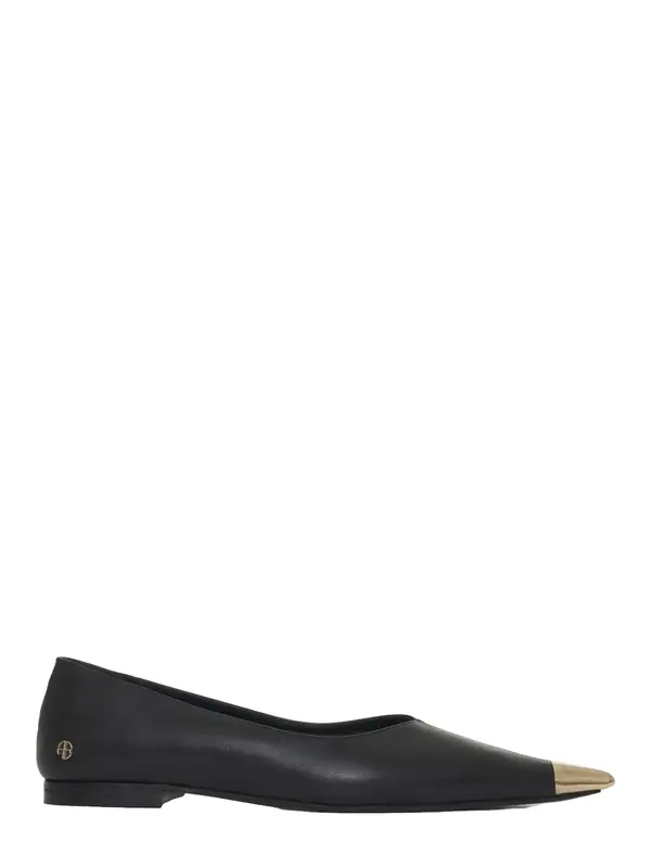 ANINE BING Nina Leather Ballerinas - Black