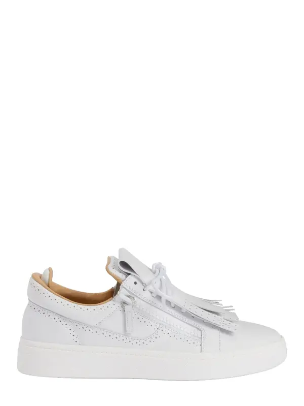 GIUSEPPE ZANOTTI Gz94 Kiltie Low-top Leather Trainers - White