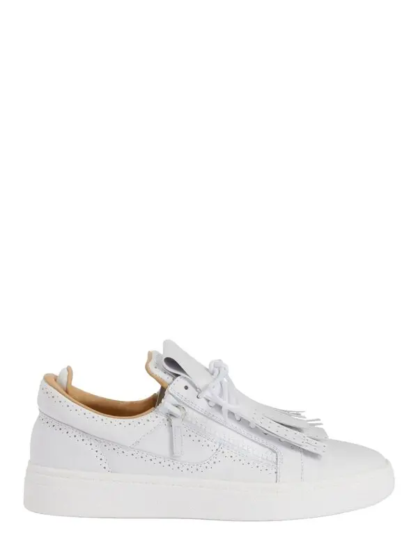 GIUSEPPE ZANOTTI Gz94 Kiltie Low-top Leather Trainers - White