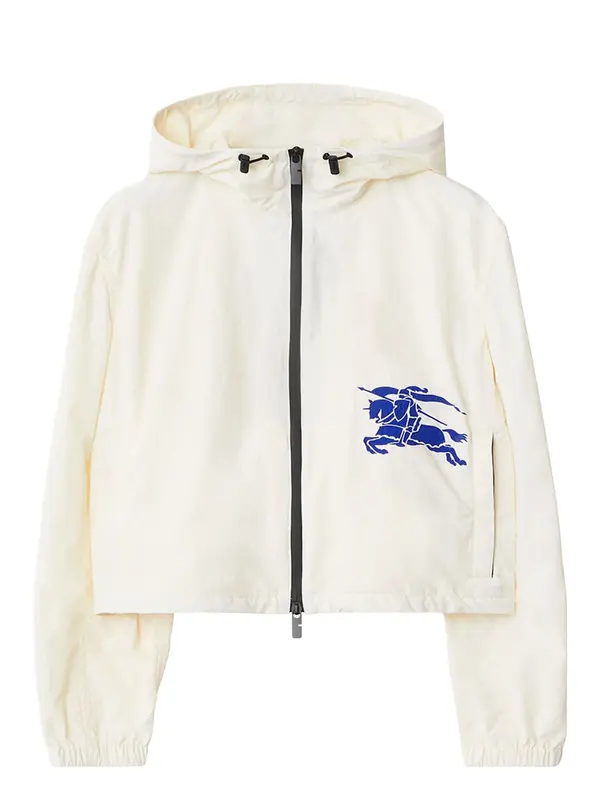 Burberry Hooded Ekd Embroidered Jacket - Rain