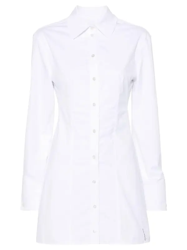 Alexander Wang Boned Mini Shirt Dress - White