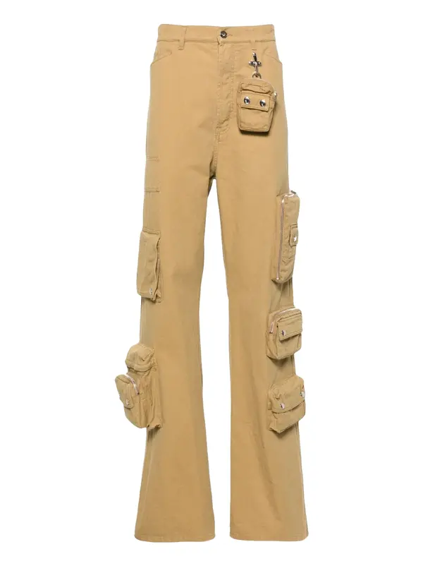 LANVIN X Future Utility-pockets Straight Trousers - Neutrals