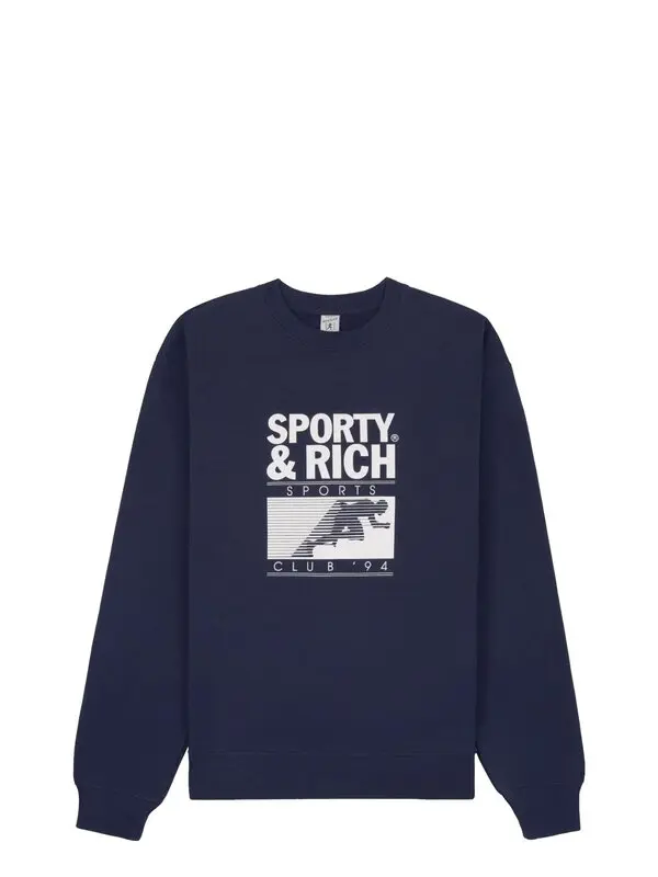 SPORTY & RICH Motion Club Sweatshirt - Blue