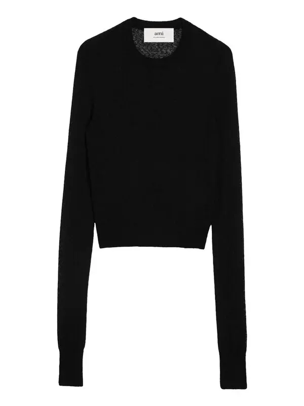 Ami Bouclé Sweater - Black