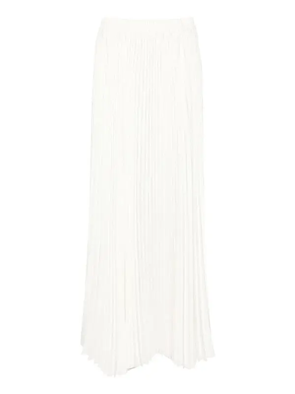 STYLAND High-waist Pleated Midi Skirt - White