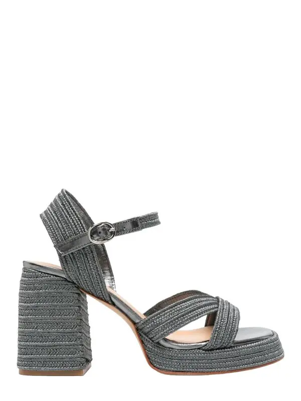 CastaÑer Valle Metallic Sandals - Silver
