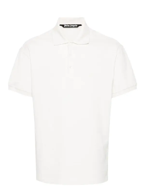 Palm Angels Embroidered-logo Polo Shirt - Neutrals