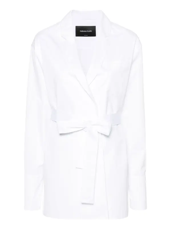 Fabiana Filippi Wrap-design Shirt Jacket - White