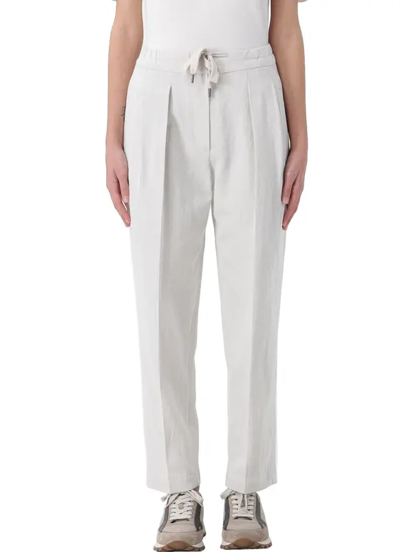 Brunello Cucinelli Pleated Trousers - Ice