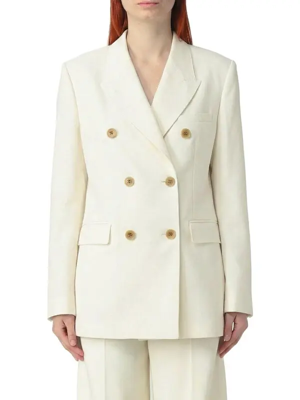 GOLDEN GOOSE Double-breasted Jacket - Yellow Cream