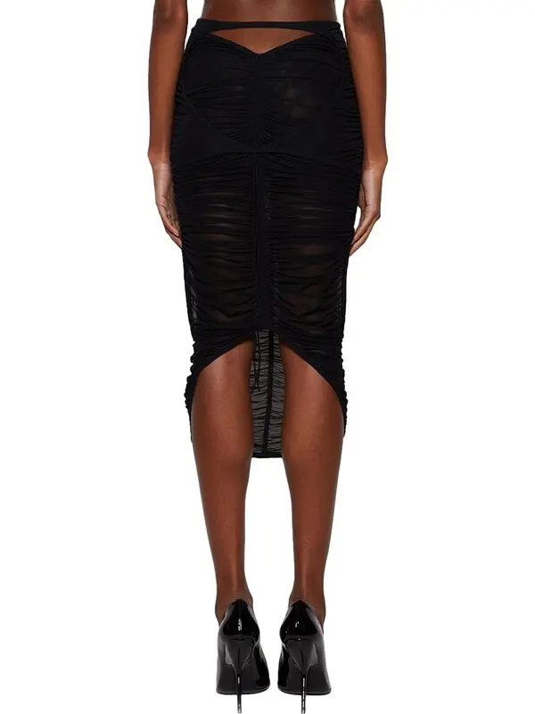 MUGLER Draped Skirt - Black