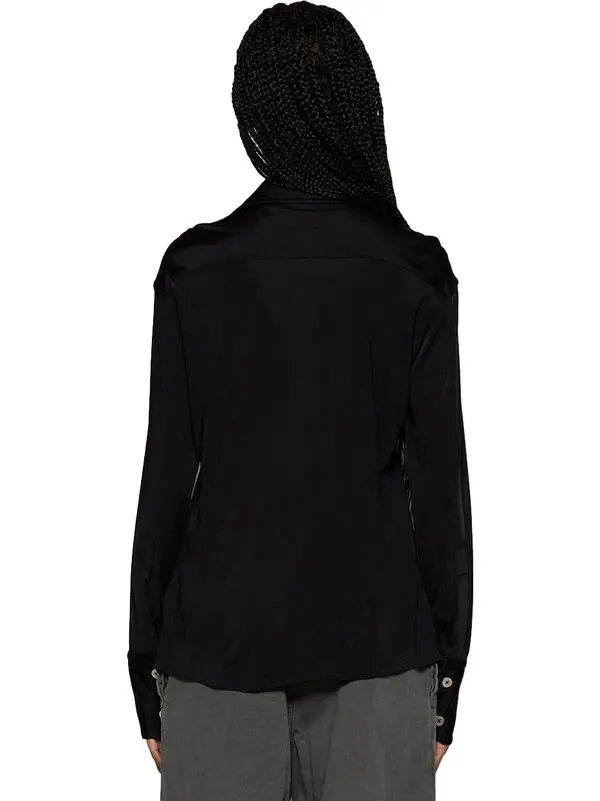 DION LEE Studded Placket Shirt - Black