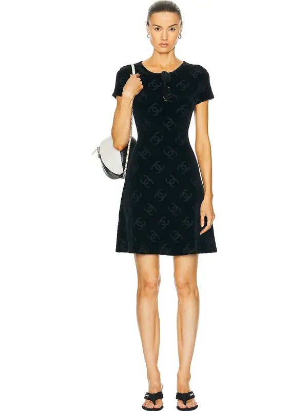 Chanel Velour Dress - Black