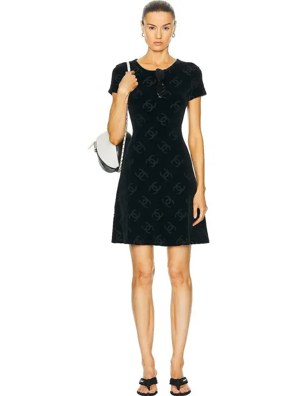 Chanel Velour Dress - Black