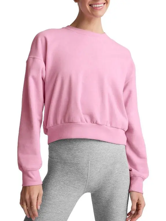 Beyond Yoga On The Go Crewneck Sweatshirt - Pink Haze