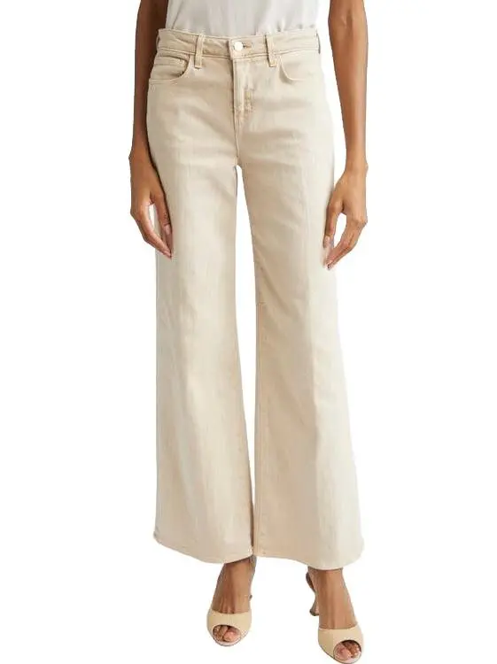 L'Agence Alicent Wide Leg Jeans - Biscuit