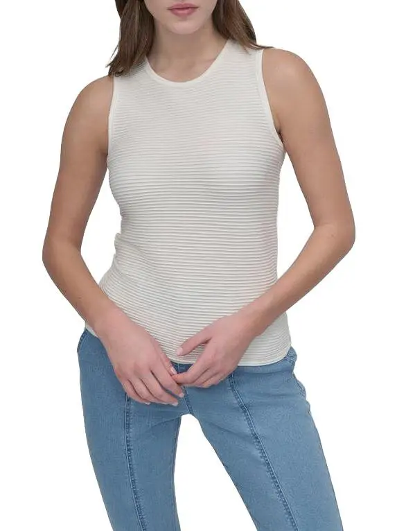 Dkny Seamless Rib Tank - Ivory