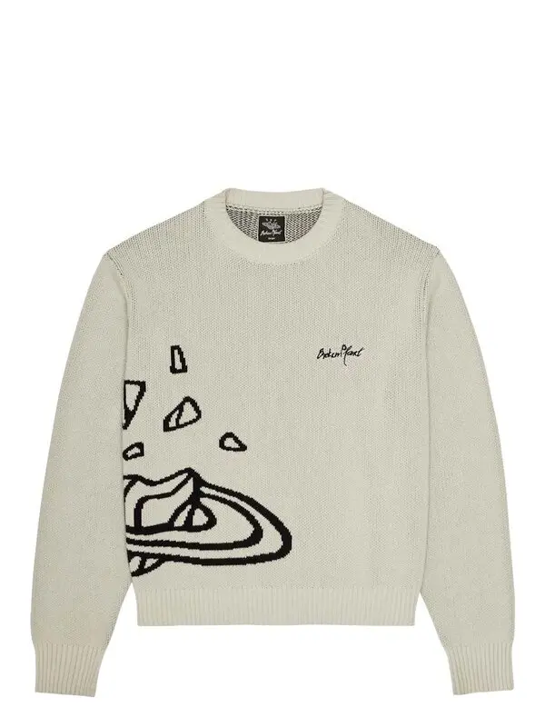 BROKEN PLANET Knit Sweater - Bone White