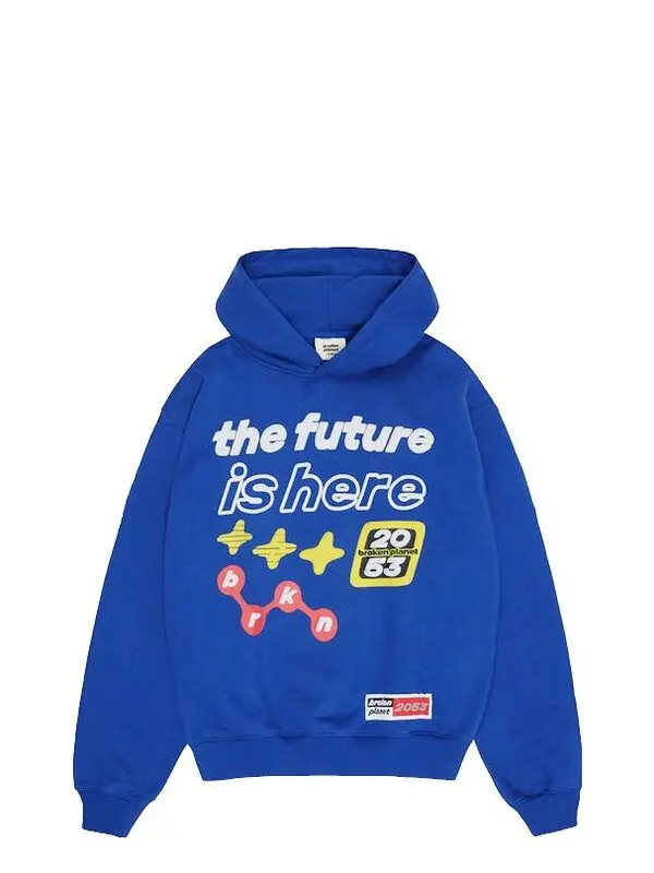 BROKEN PLANET The Future Is Here Hoodie - Deep Blue