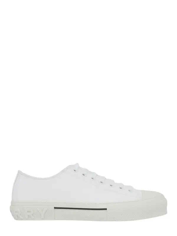 Burberry Gabardine Sneakers - Neutral White