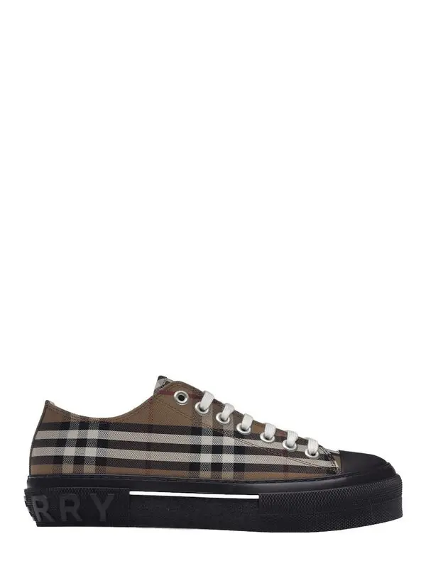 Burberry Gabardine Sneakers - Birch Brown/black