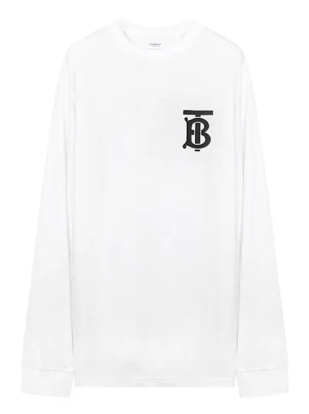 Burberry Monogram Motif Long Sleeve T-shirt - White