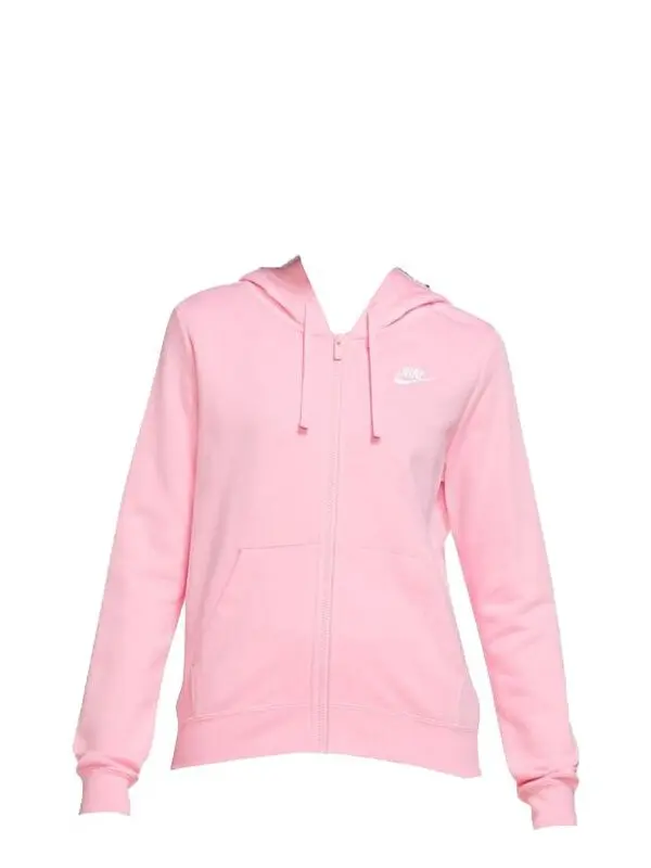 Nike Sportswear Club Fleece Full-zip Hoodie - Med Soft Pink/white