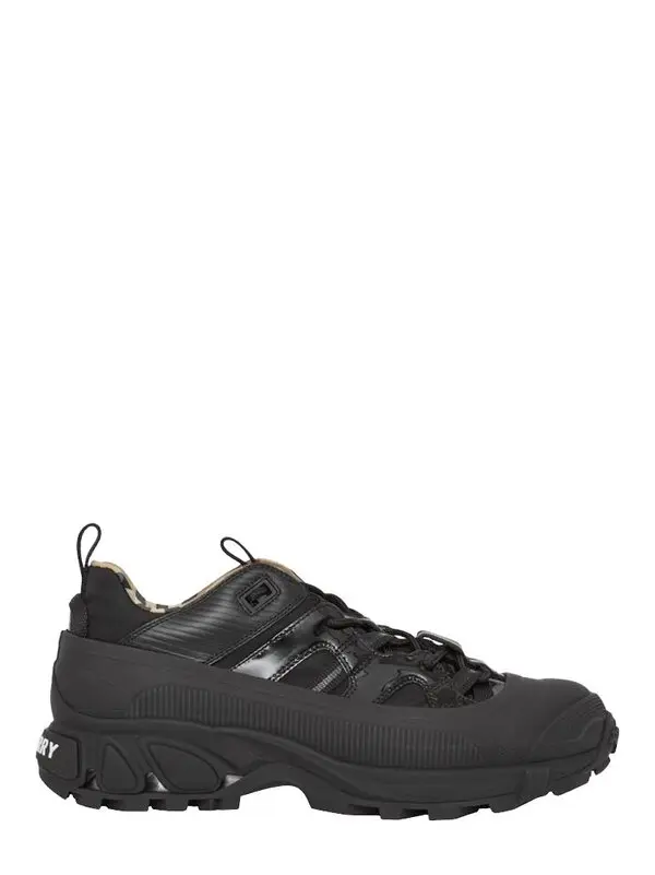 Burberry Arthur Leather Sneakers - Black