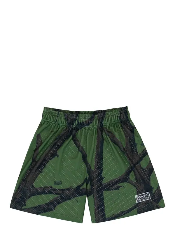 BRAVEST STUDIOS Tree Camo Shorts - Green