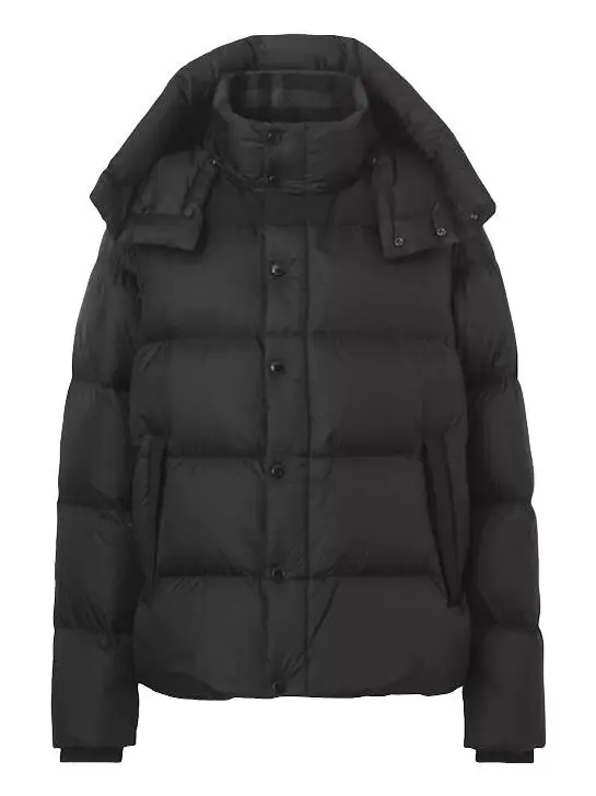 Burberry Detachable Sleeve Hooded Puffer Jacket - Black