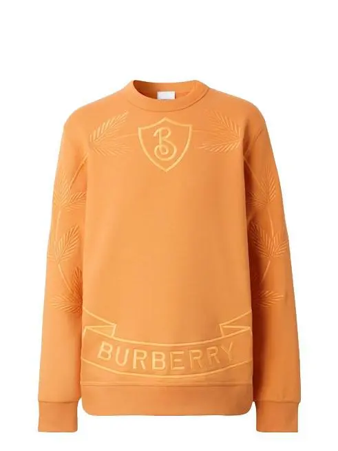 Burberry Embroidered Cotton Sweatshirt - Dusty Orange