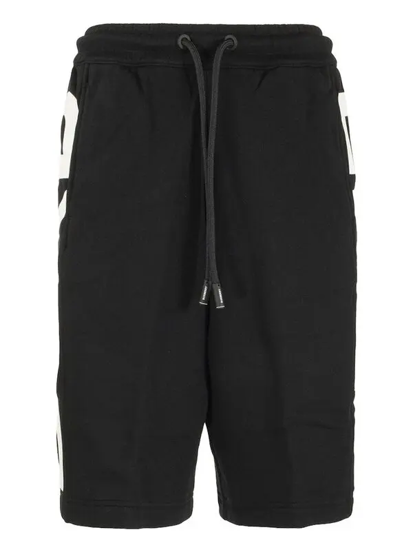 Burberry Logo Print Track Shorts - Black/white