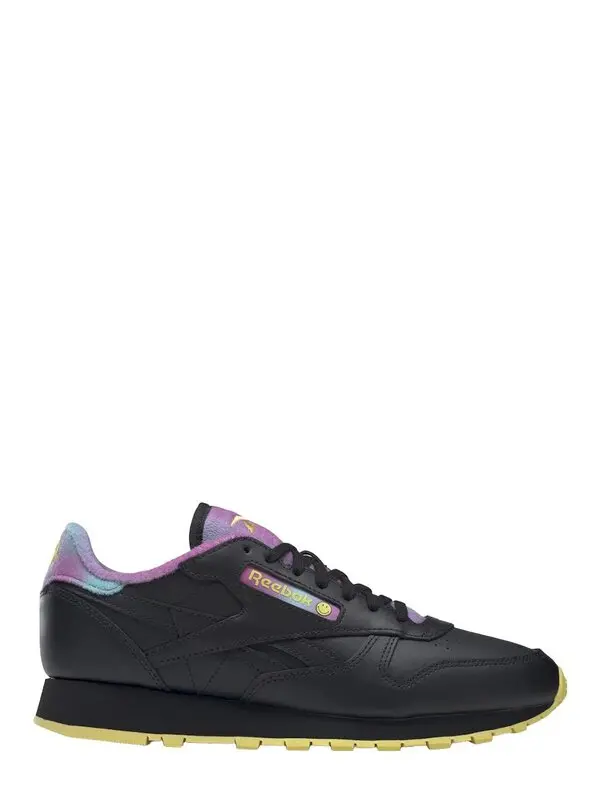REEBOK Classic Leather Smiley 50th Anniversary Sneakers - Core Black/stinger Yellow/ultraberry