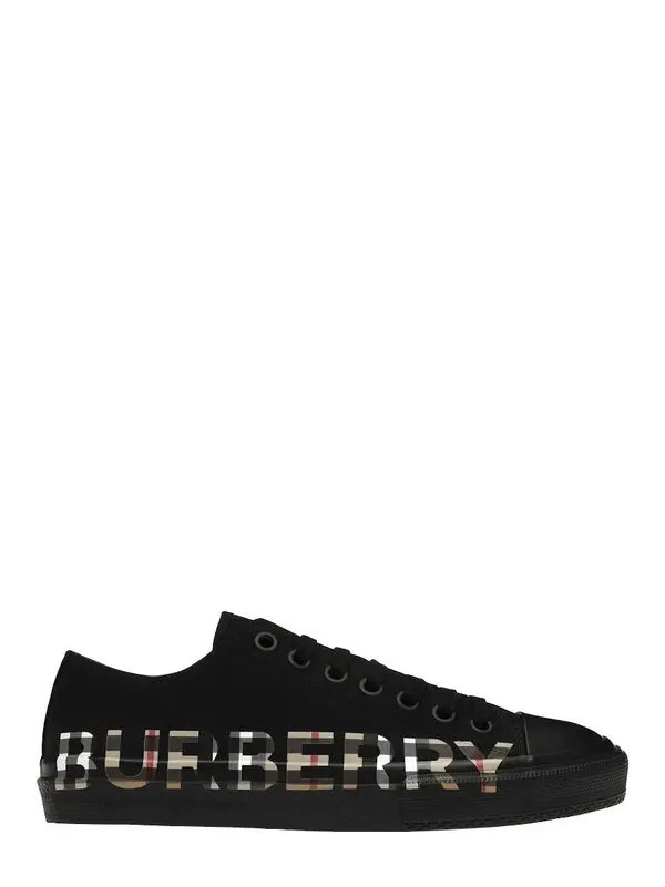 Burberry Gabardine Vintage Check Sneakers - Beige/black/red