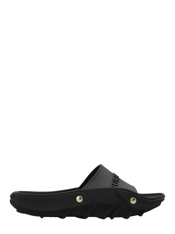 Burberry Bucklow Rubber Slides - Black