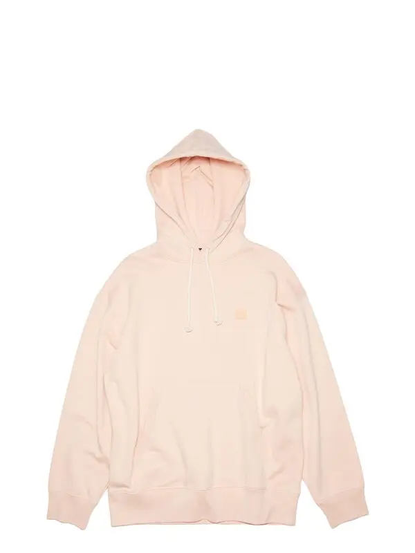 Acne Studios Face Patch Logo Hooded Sweatshirt - Powder Pink