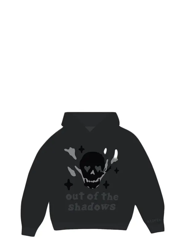 BROKEN PLANET Out Of The Shadows Hoodie - Soot Black