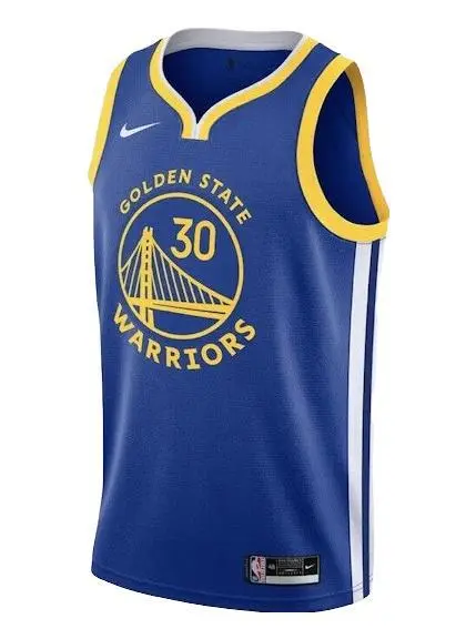 Nike Stephen Curry Warriors Icon Edition 2020 Jersey - Blue/yellow