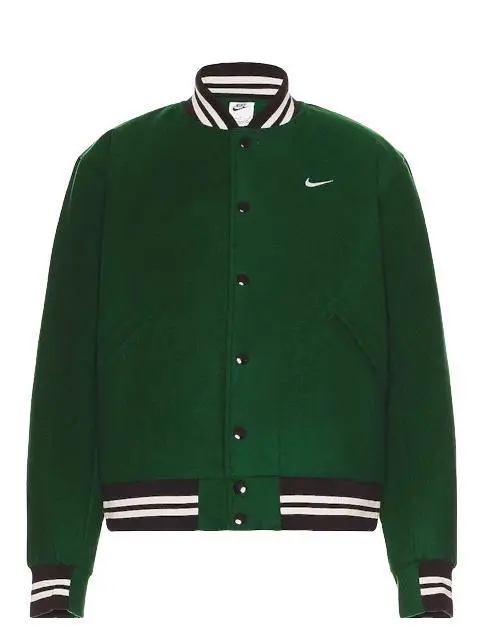 Nike Sportswear Authentics Varsity Jacket - Gorge Green/white