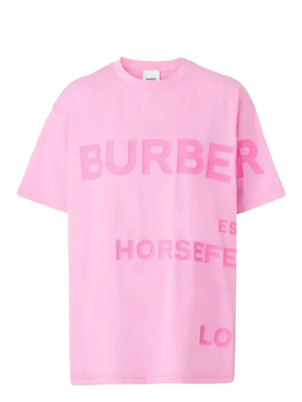 Burberry Logo-print Cotton Jersey T-shirt - Pink