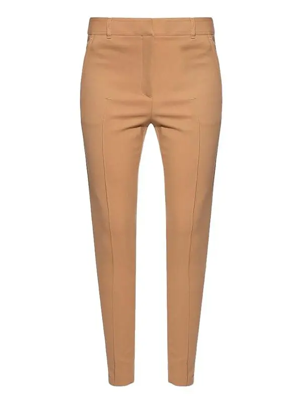 Burberry Fitted Wool Trousers - Beige
