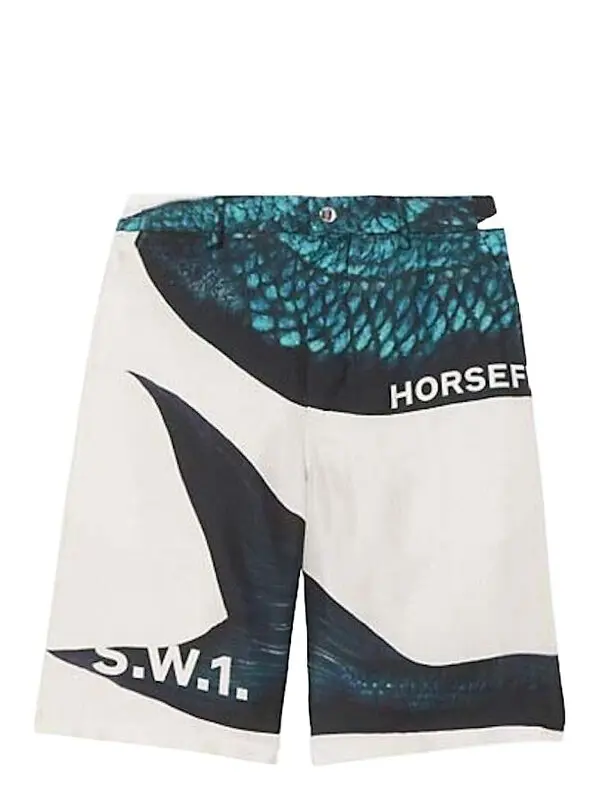 Burberry Graphic Print Shorts - Ink Blue